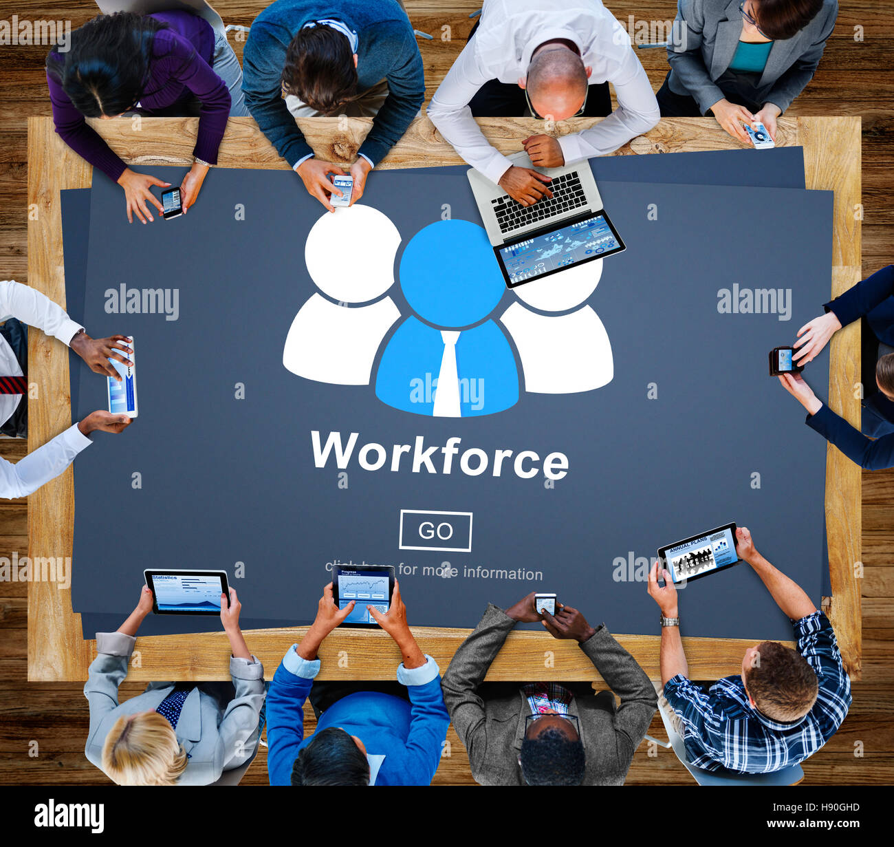 Workforce Team Teamwork Connection Partnership Concept Stock Photo - Alamy