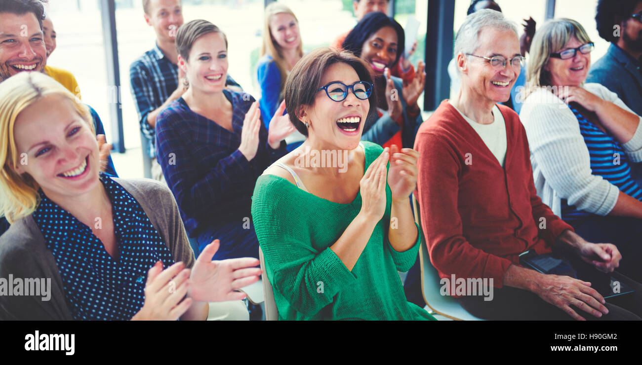 Audience Applaud Clapping Happines Appreciation Training Concept Stock ...