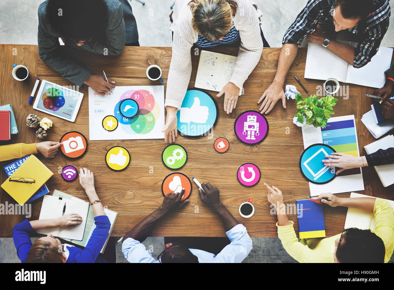 People Meeting Connection Social Networking Communication Concept Stock ...