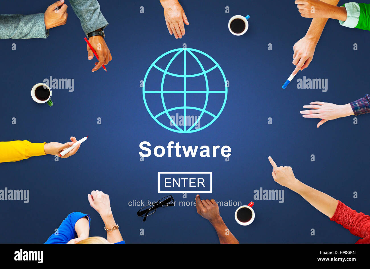 Software Computer Digital Data Homepage Concept Stock Photo - Alamy