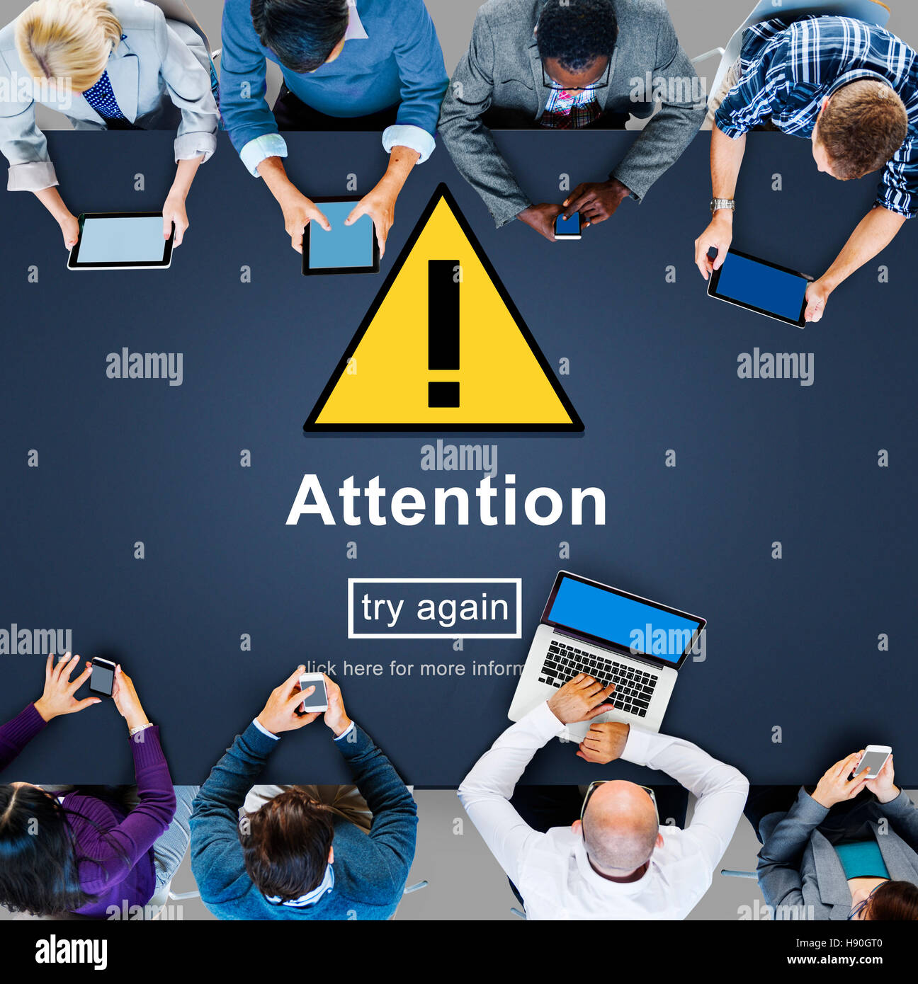 Attention Notice Warning Scrutiny Error Concept Stock Photo - Alamy