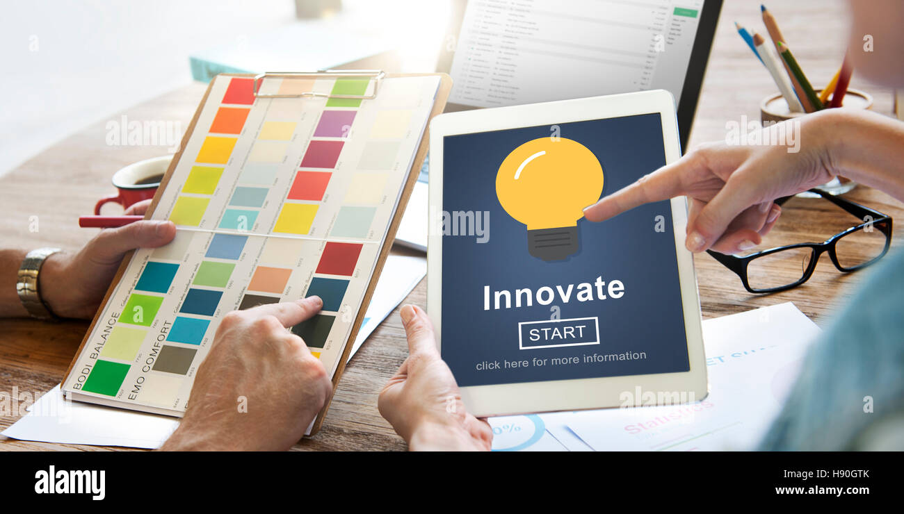 Innovate Creativity Inspiration New Light Concept Stock Photo - Alamy