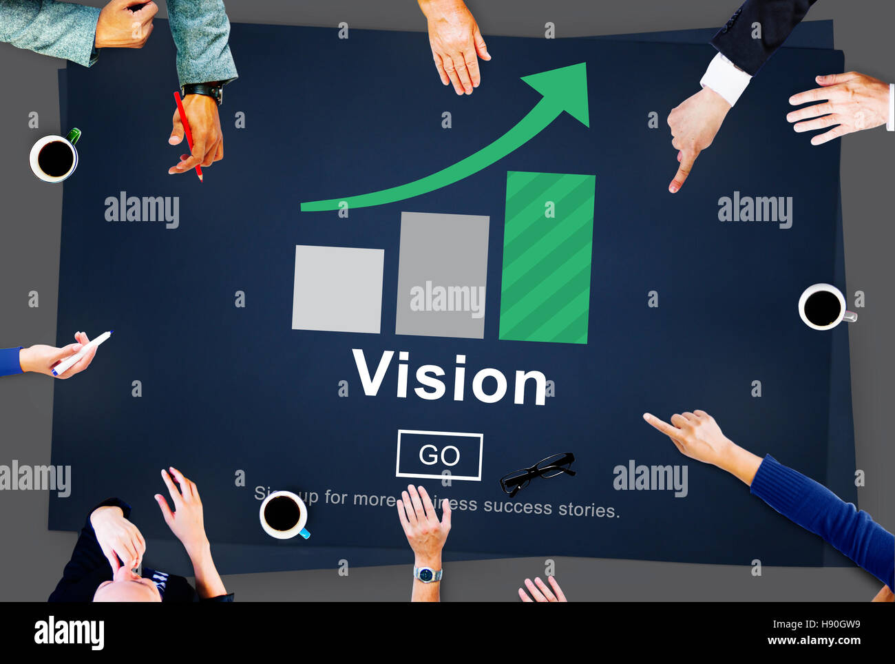 Vision Direction Future Inspiration Mission Plan Concept Stock Photo ...