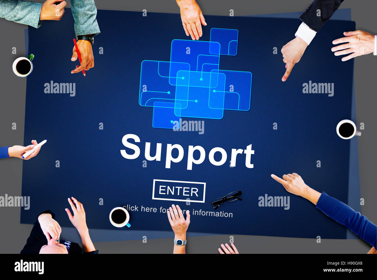 Support Community Aid Help Team Assistance Concept Stock Photo - Alamy