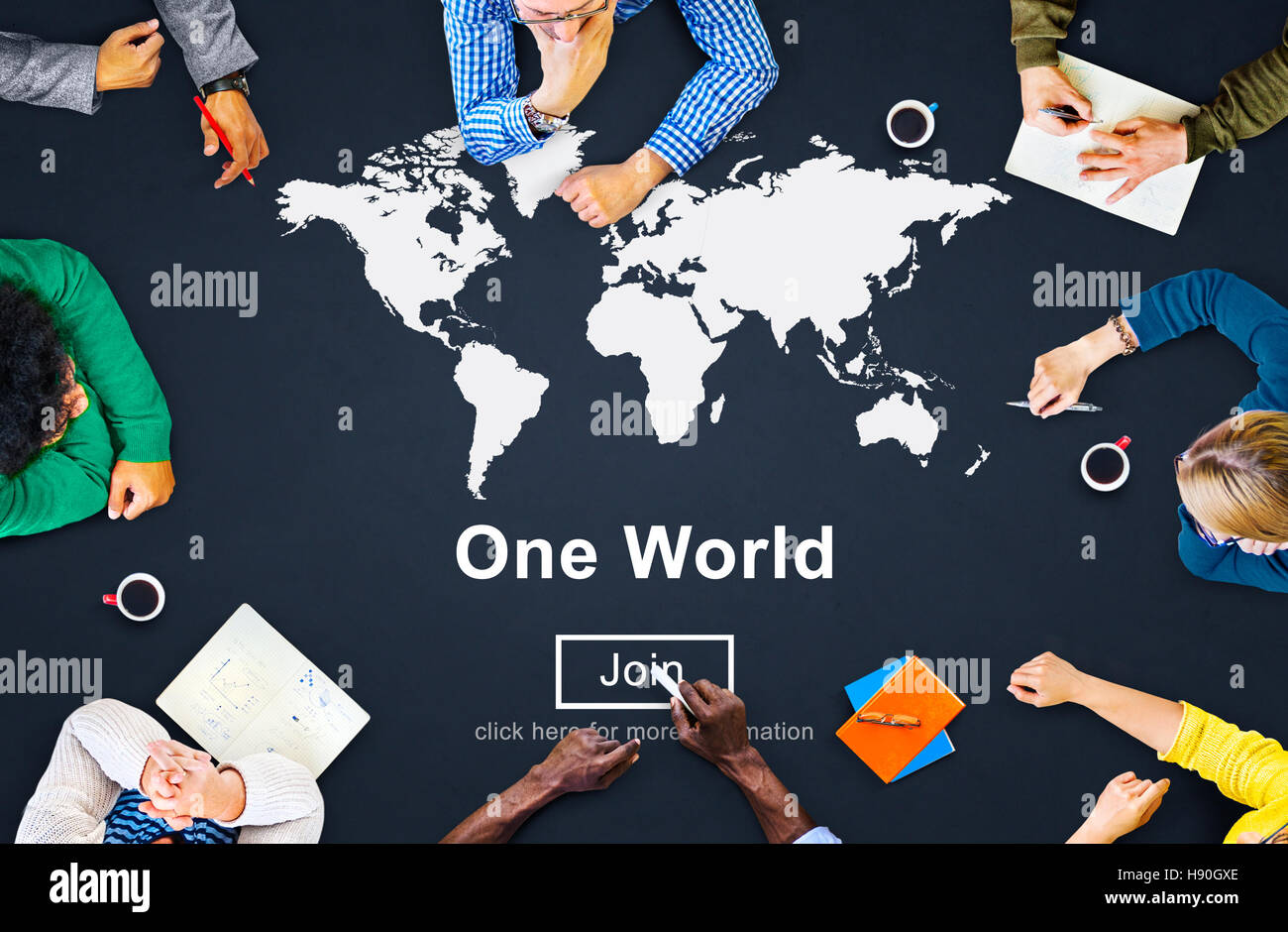 One World Peace Connection Relationship Interconnection Concept Stock ...