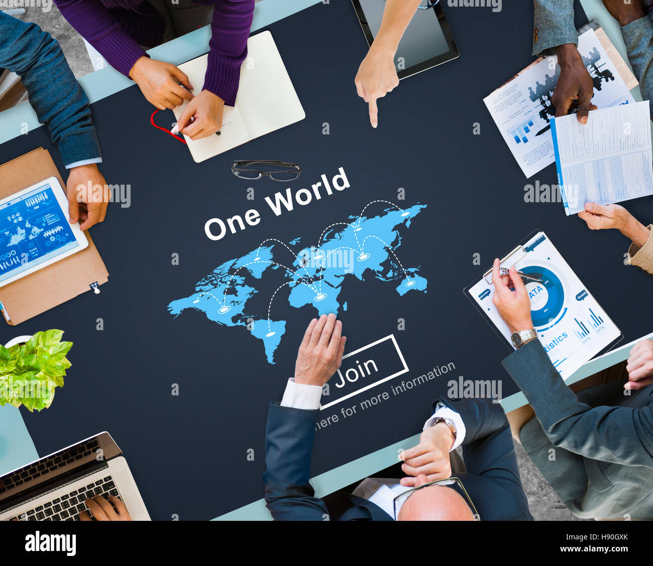 One World Peace Connection Relationship Interconnection Concept Stock ...