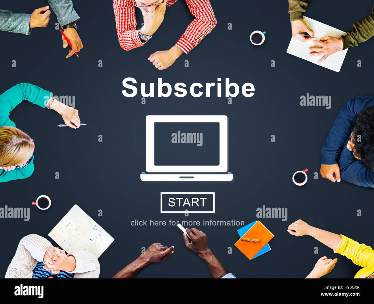 Subscribe Advertising Marketing Membership Concept Stock Photo - Alamy