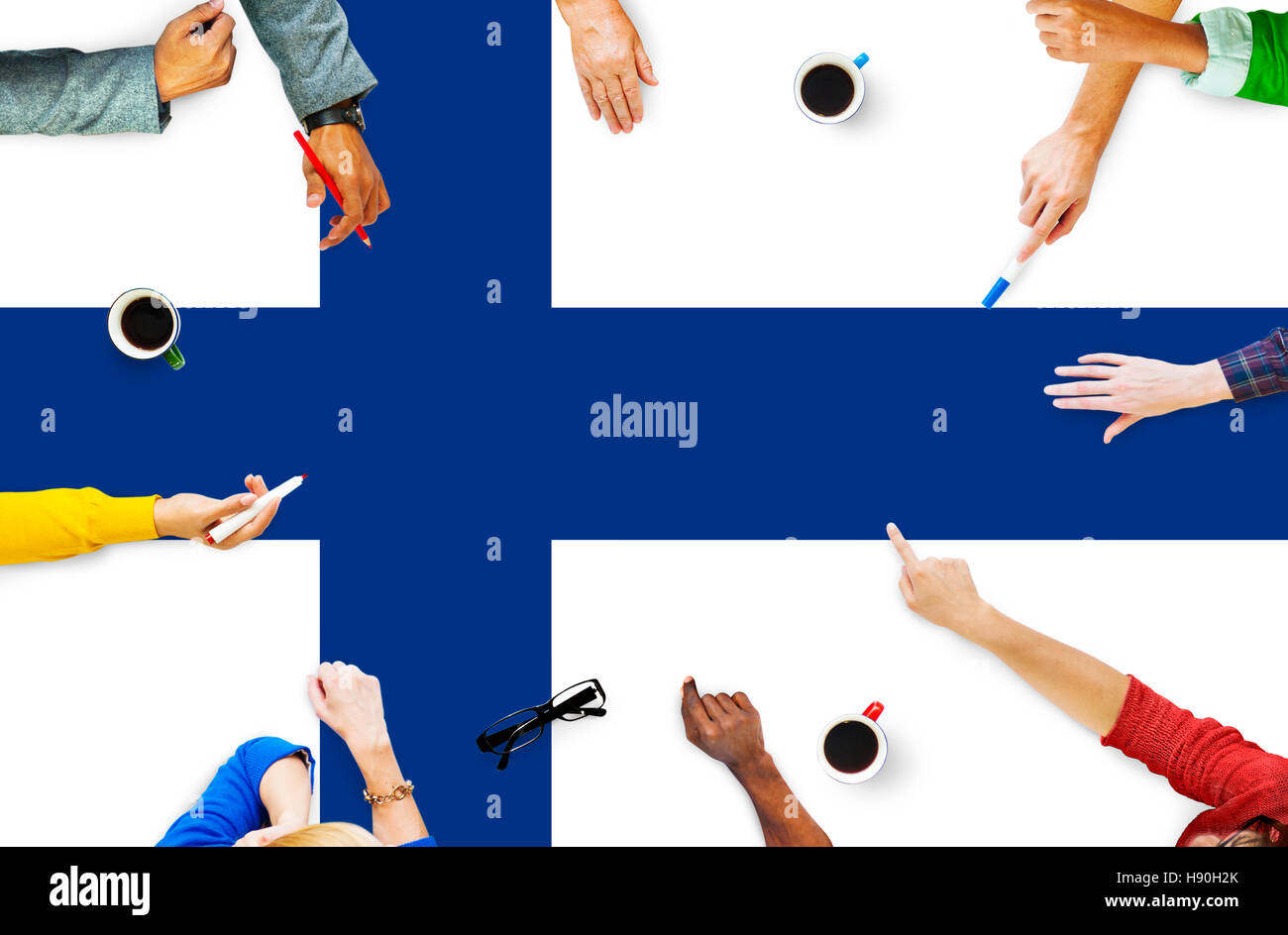 Finnish National Flag Government Freedom LIberty Concept Stock Photo ...