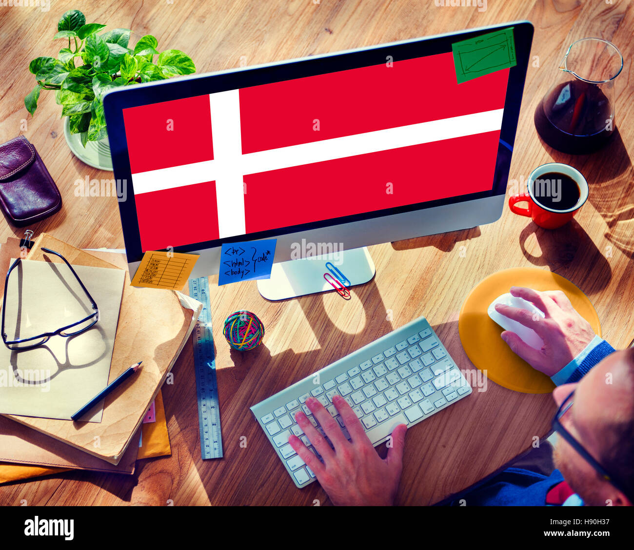 Danish National Flag Government Freedom LIberty Concept Stock Photo - Alamy
