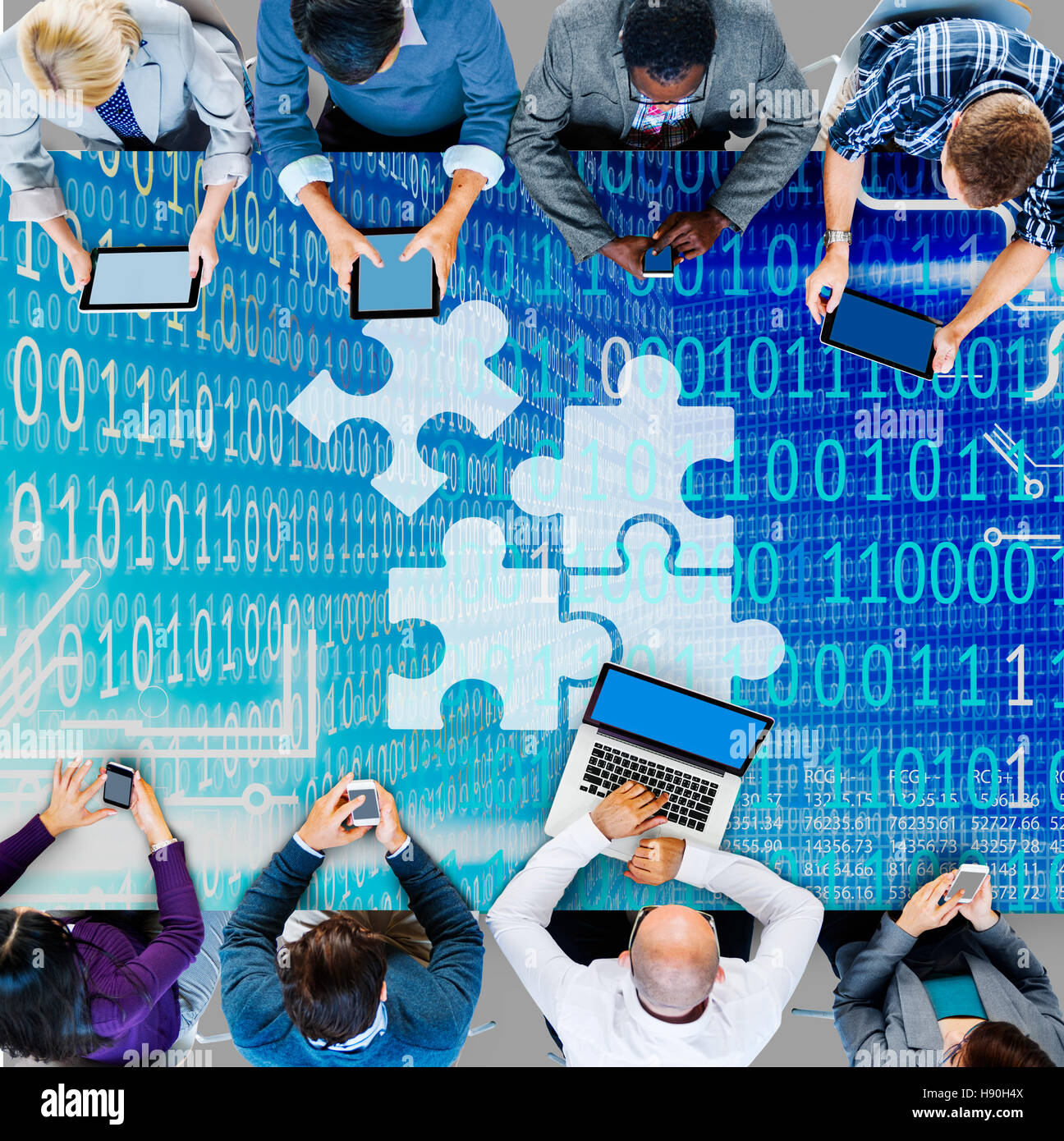 Collaboration Connection Partnership Corporate Team Concept Stock Photo ...