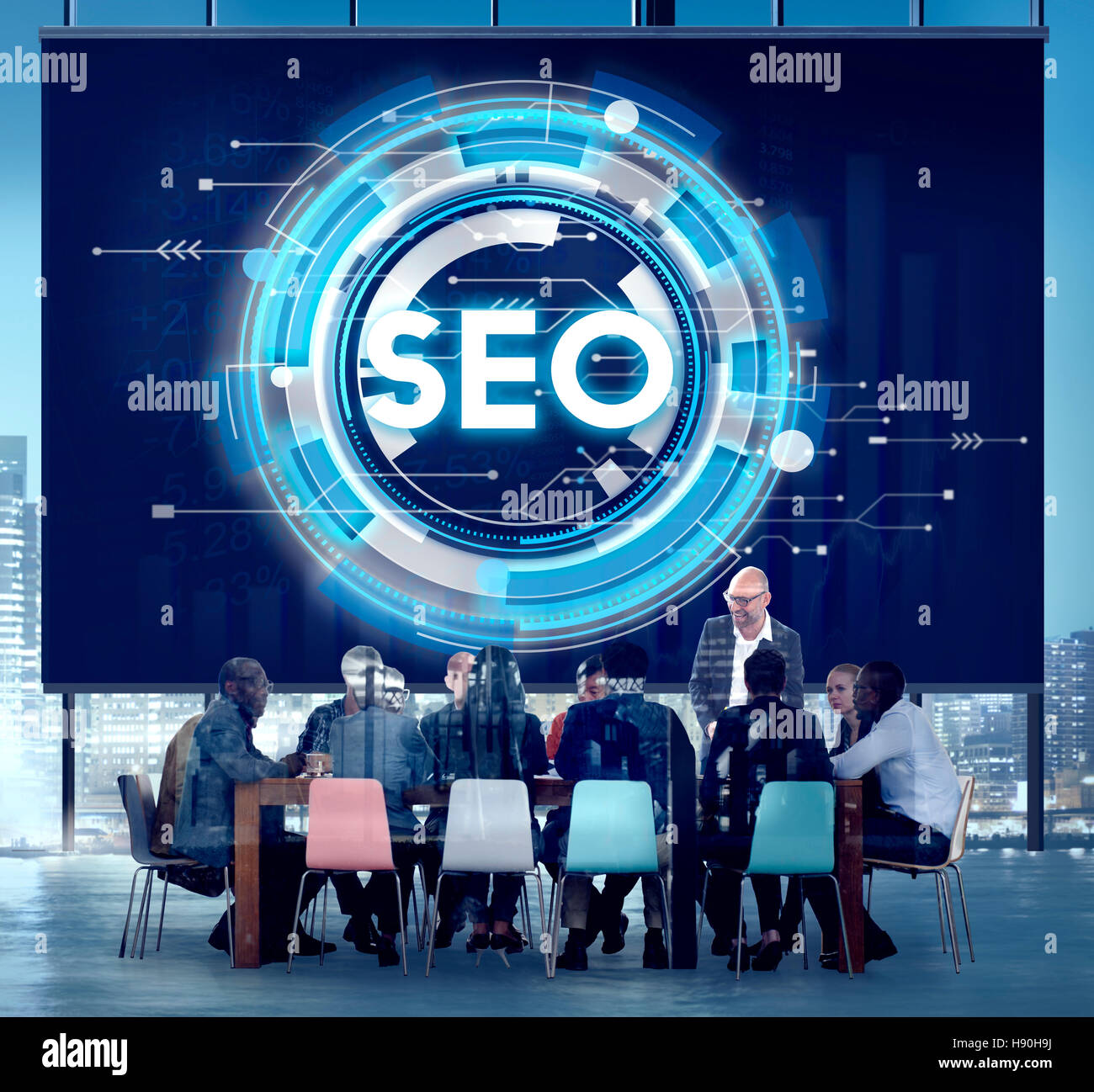 SEO Web Development Technology Online Concept Stock Photo - Alamy