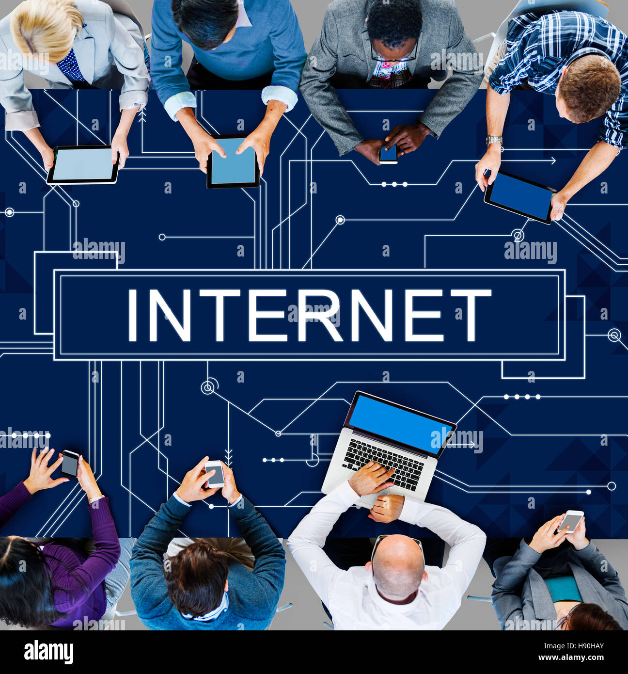 Internet Online Circuit Board Technology Concept Stock Photo - Alamy