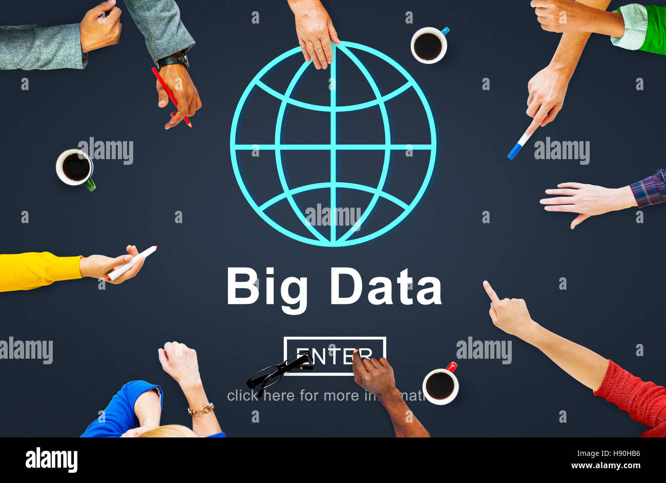 Big Data Information Storage System Network Technology Concept Stock ...