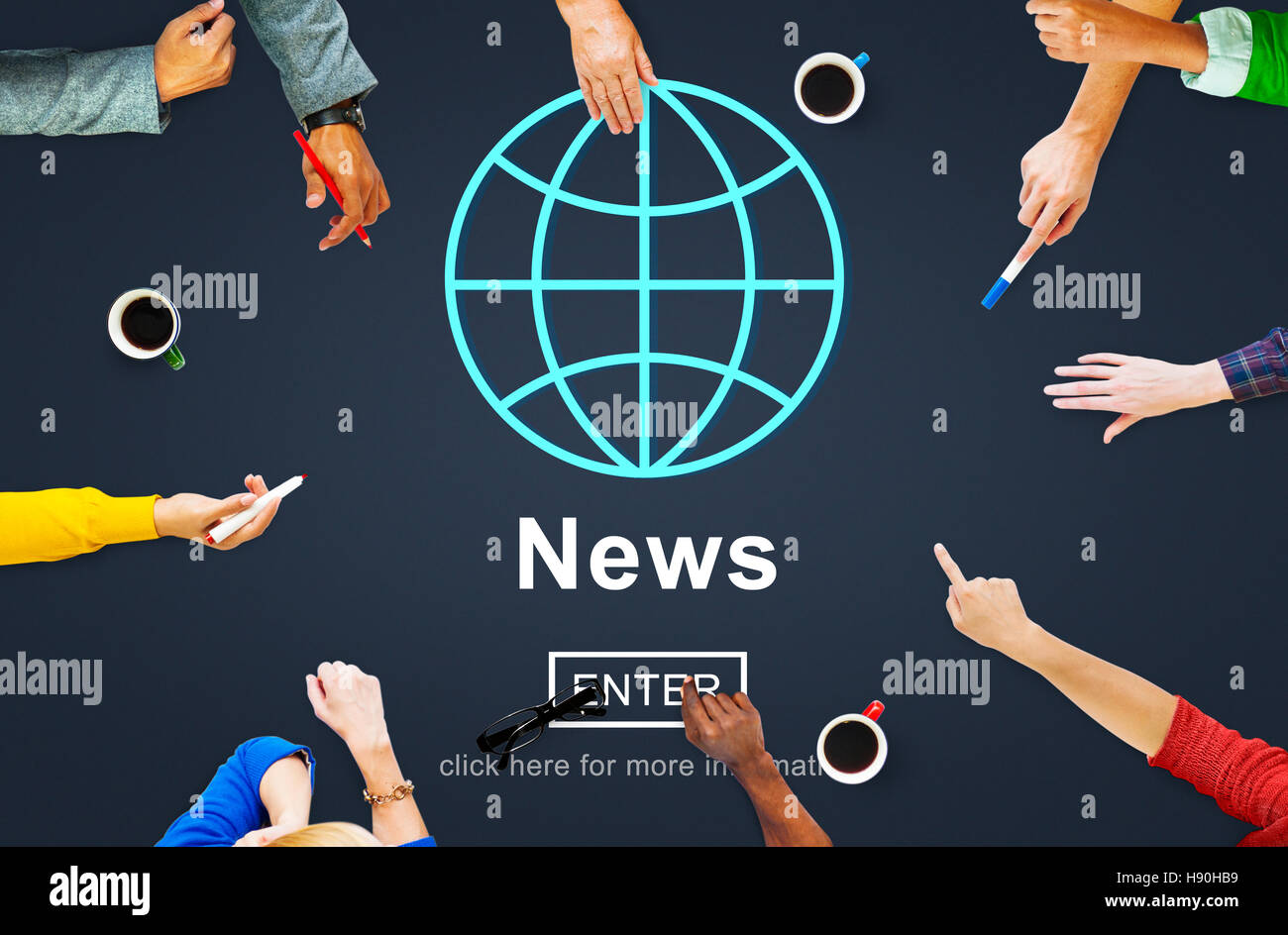 News Report Broadcast Information Update Concept Stock Photo - Alamy