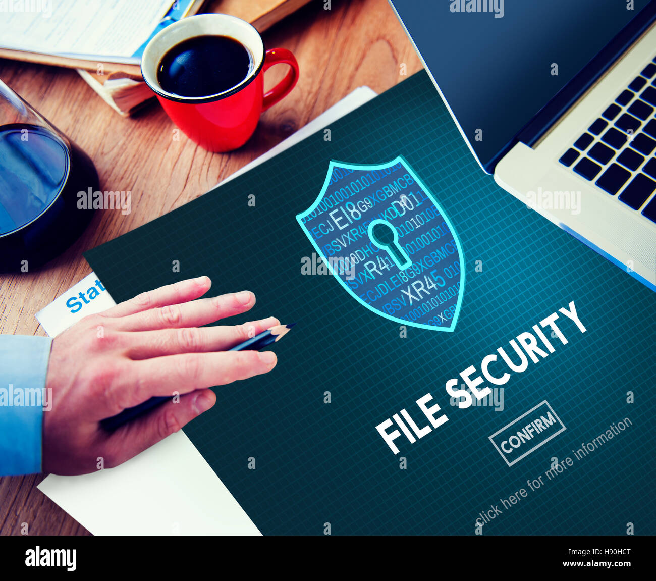 File Security Online Security Protection Concept Stock Photo - Alamy