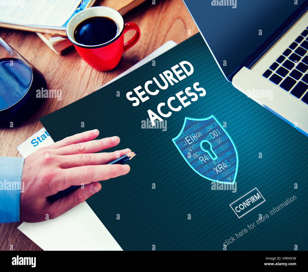 Secured Access Accessibility Analysising Browsing Concept Stock Photo ...