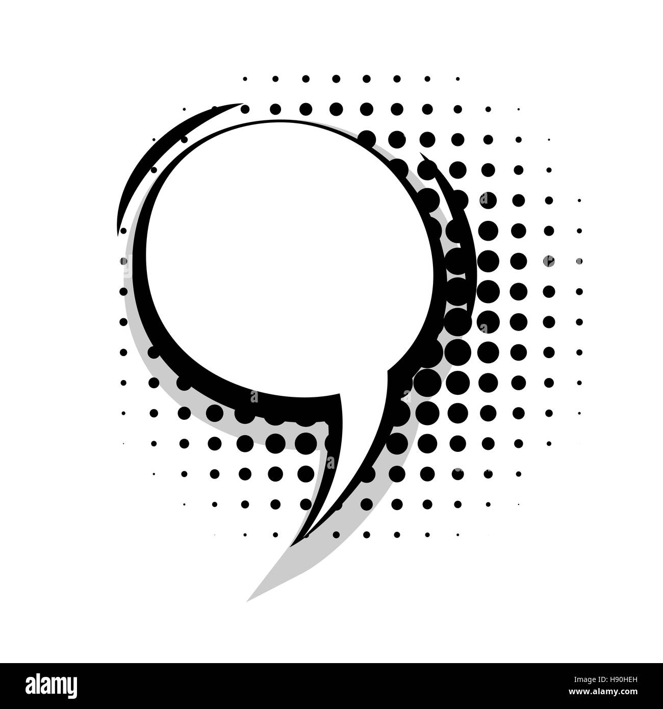 Blank template comic text speech, comic bubble halftone dot background ...