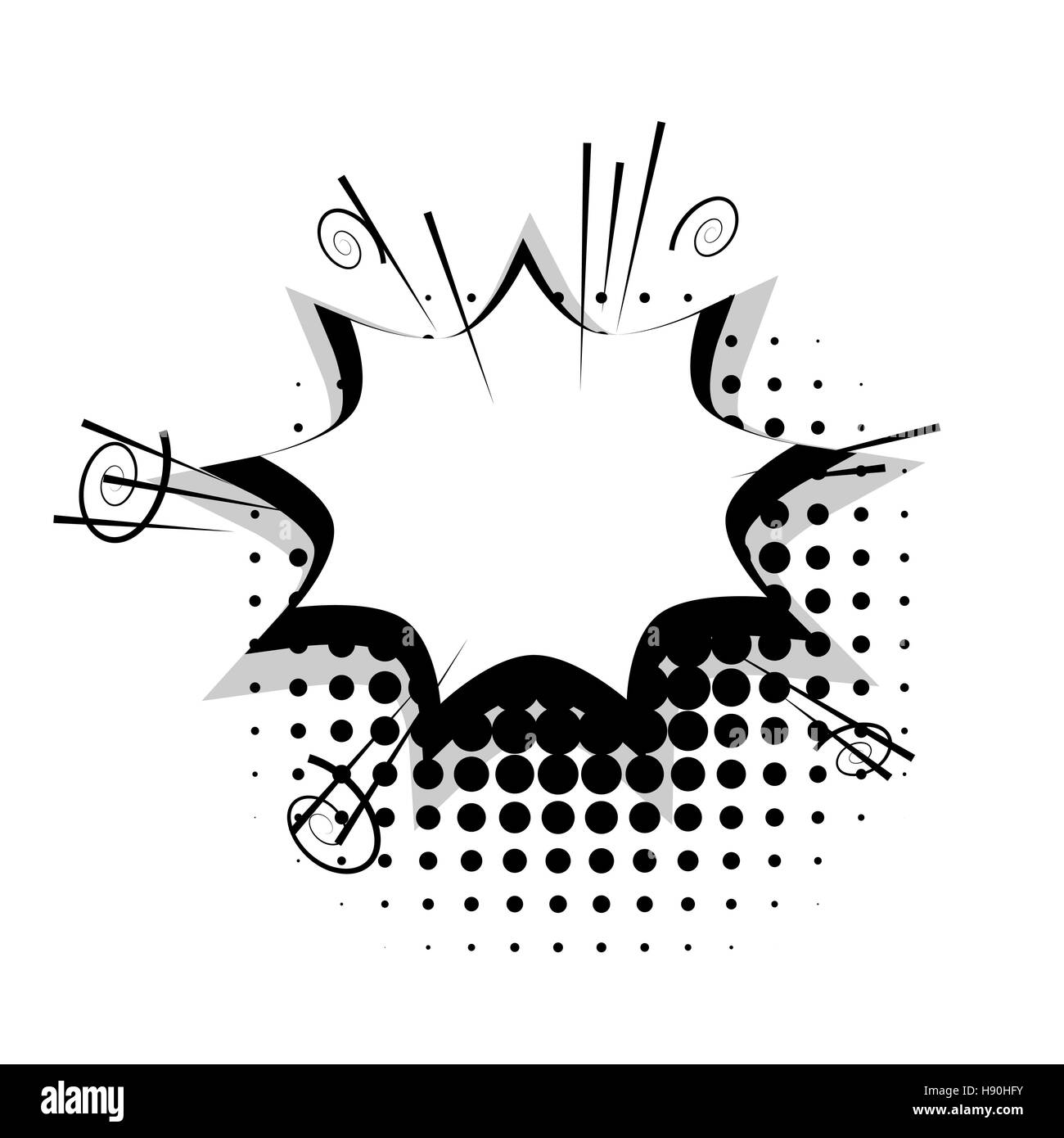 Blank template comic text speech, comic bubble halftone dot background style pop art. Comic ...