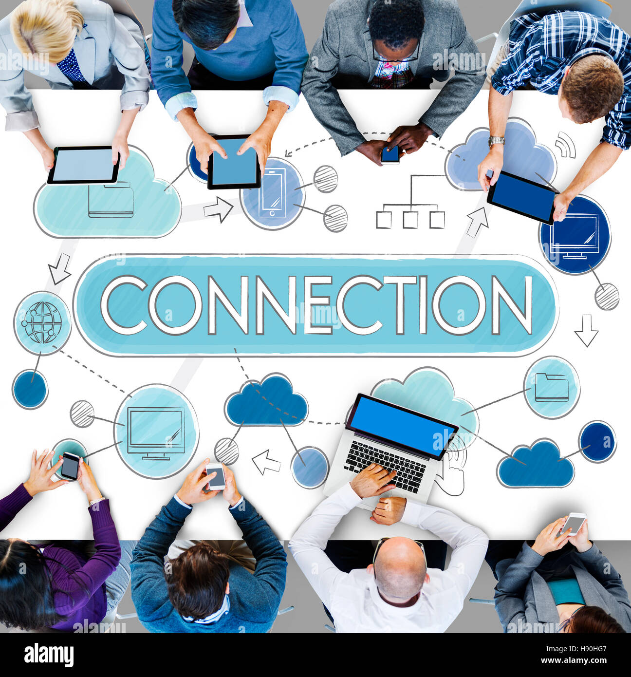 Connection Relationship Togetherness Social Networking Concept Stock ...