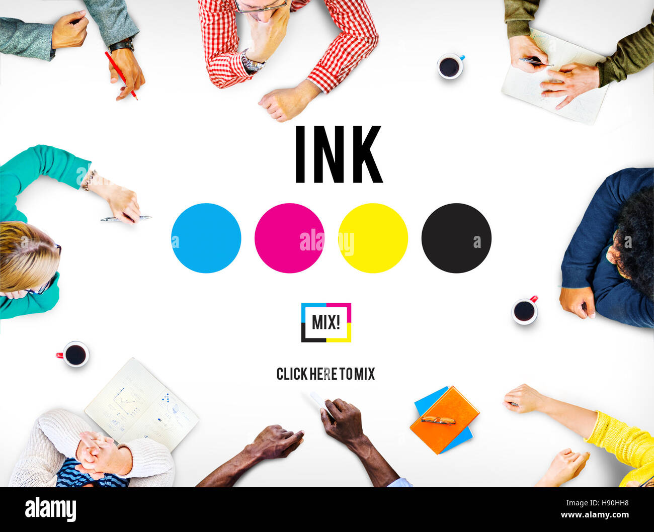 CMYK Ink Design Graphics Creativity Concept Stock Photo - Alamy