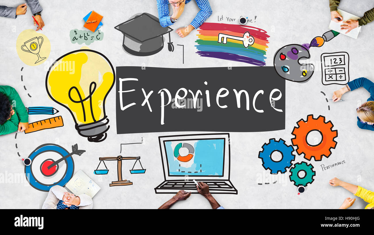 Experience Learning Exposure Drawing Icon Concept Stock Photo - Alamy