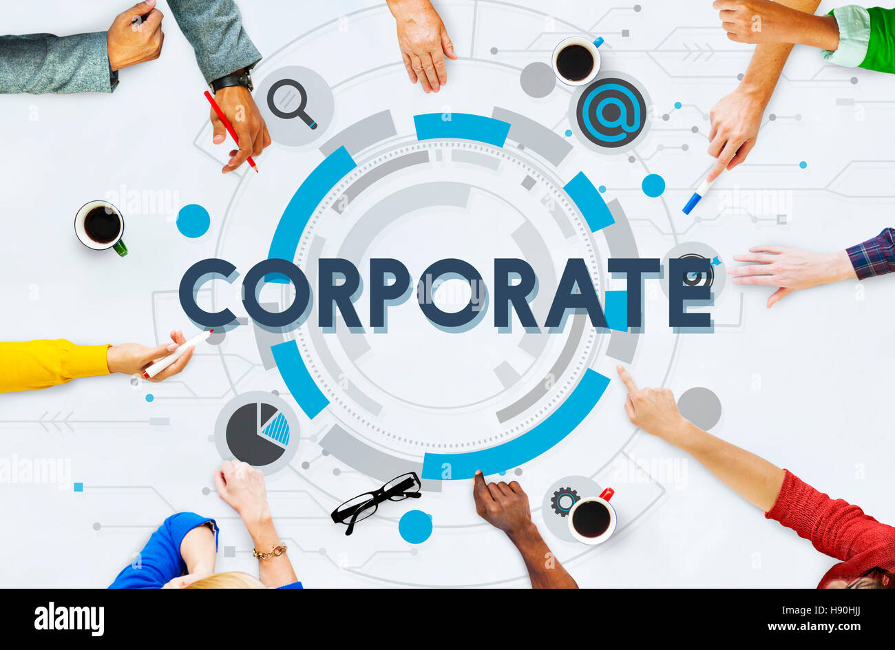 Corporate Collaboration Partnership Organization Concept Stock Photo ...