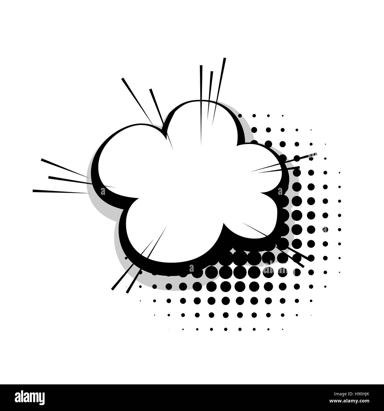 Blank template comic text speech, comic bubble halftone dot background ...