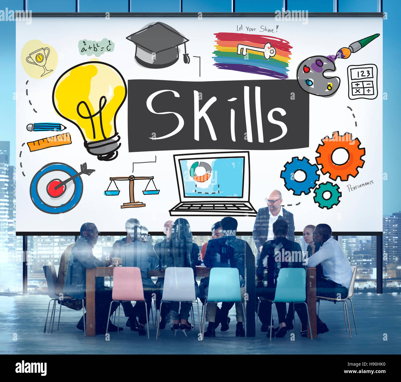 Skills Intelligence Talent Artistry Cleverness Concept Stock Photo - Alamy