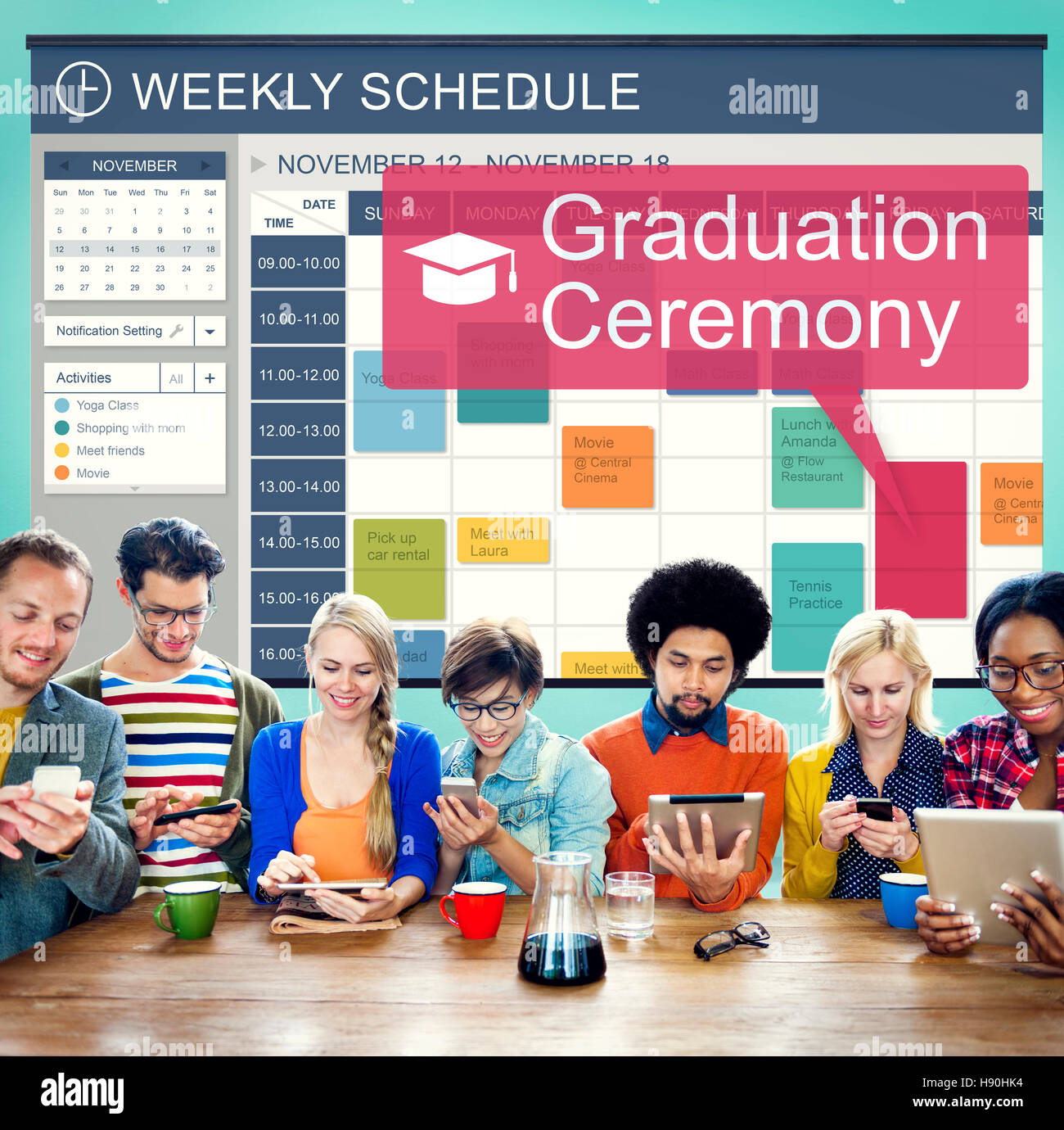 Graduation Ceremony Academic Celebration Concept Stock Photo - Alamy