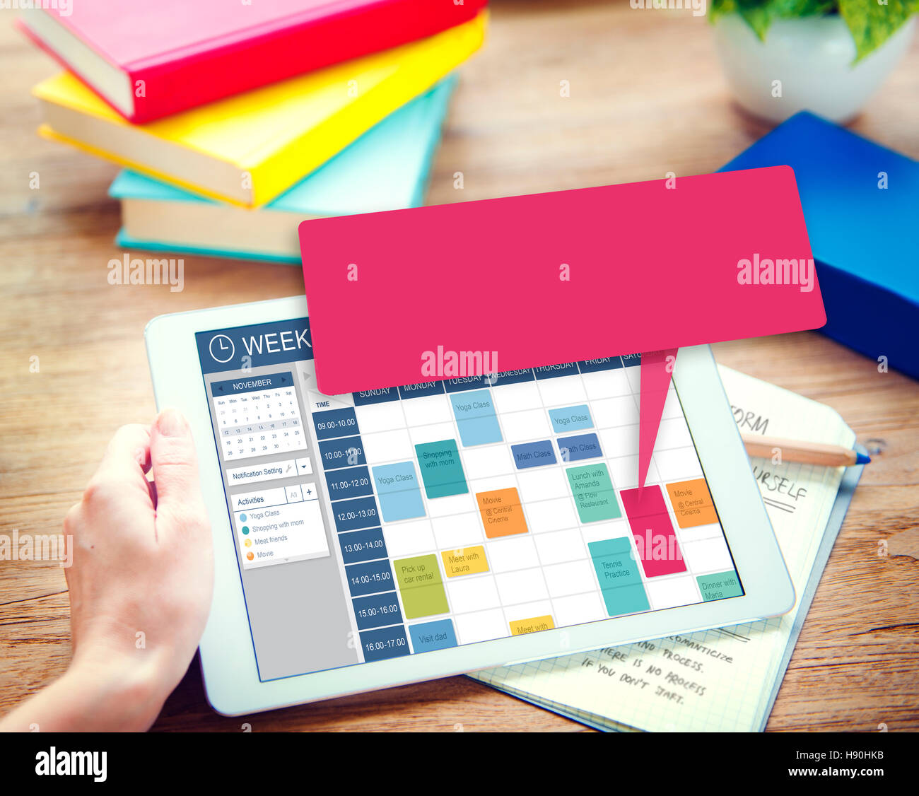 Weekly Schedule Event Appointment Organizer Concept Stock Photo - Alamy