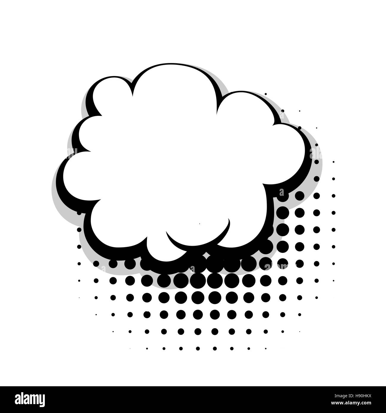 Blank template comic text speech, comic bubble halftone dot background style pop art. Comic ...