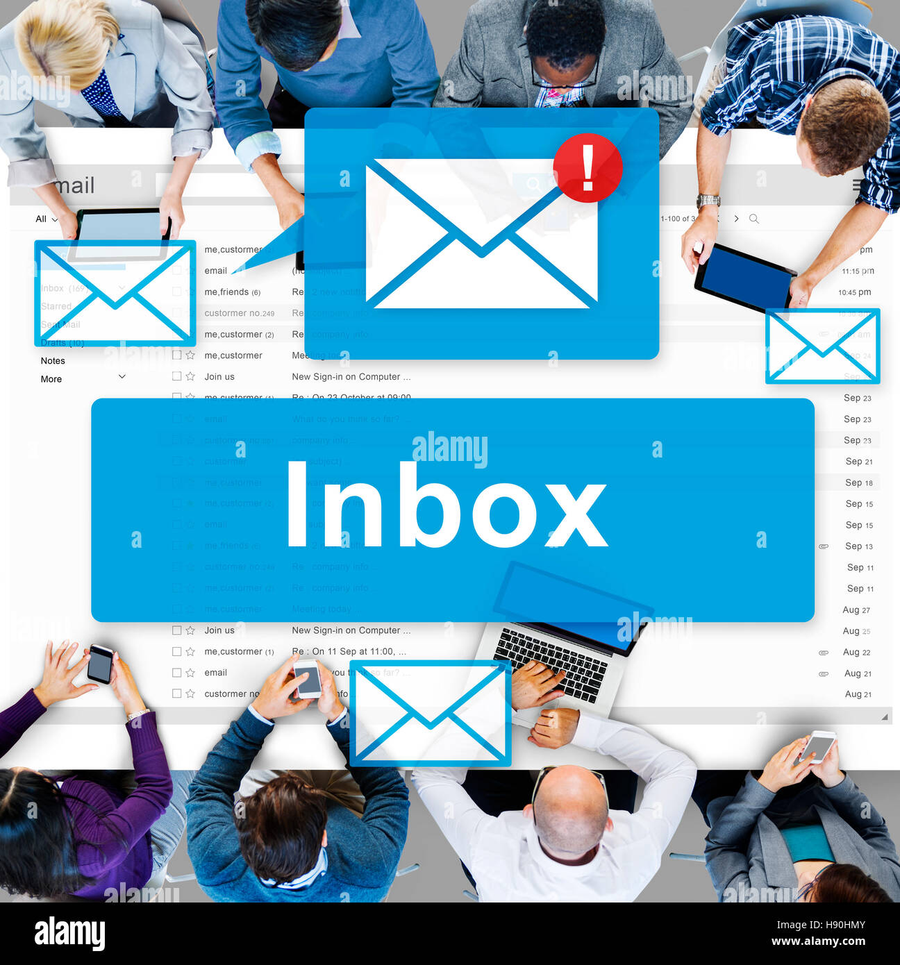 Email Inbox Electronic Communication Graphics Concept Stock Photo - Alamy