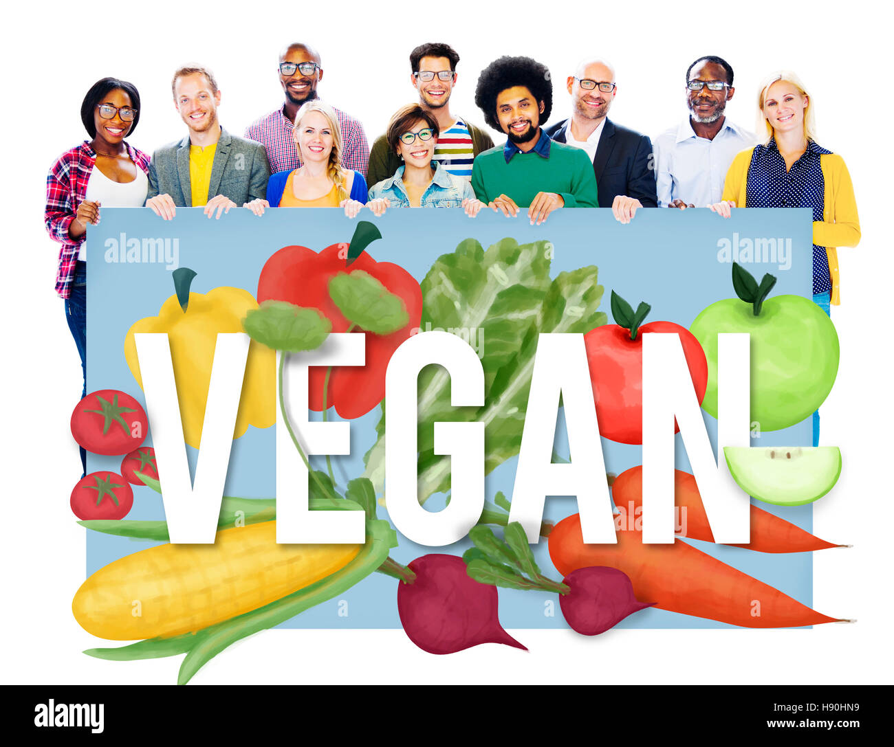 Healthy vegetarian food vegan Cut Out Stock Images & Pictures - Alamy