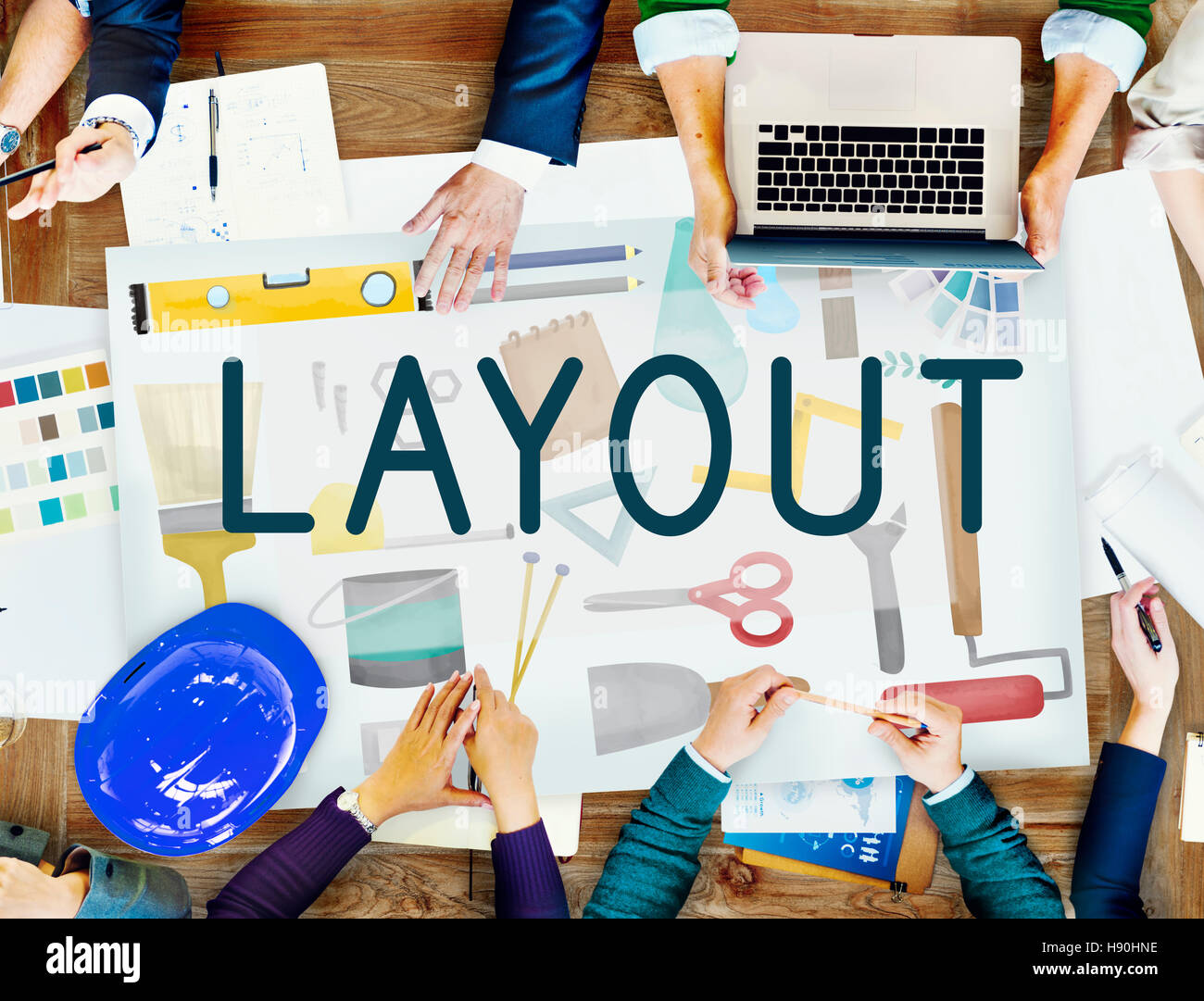 Layout Art Creative Design Organization Plan Concept Stock Photo - Alamy
