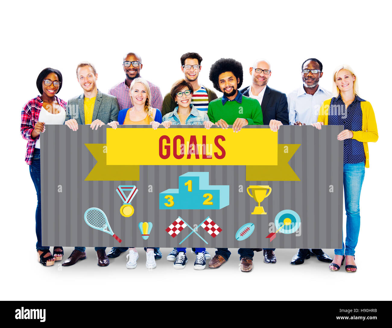 Students Team Holding Whiteboard Togetherness Concept Stock Photo - Alamy