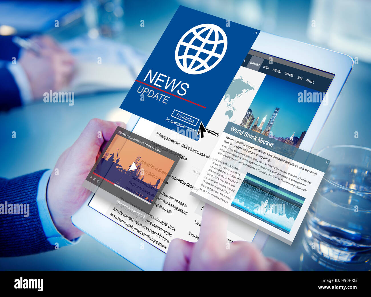 News Update Journalism Headline Media Concept Stock Photo - Alamy