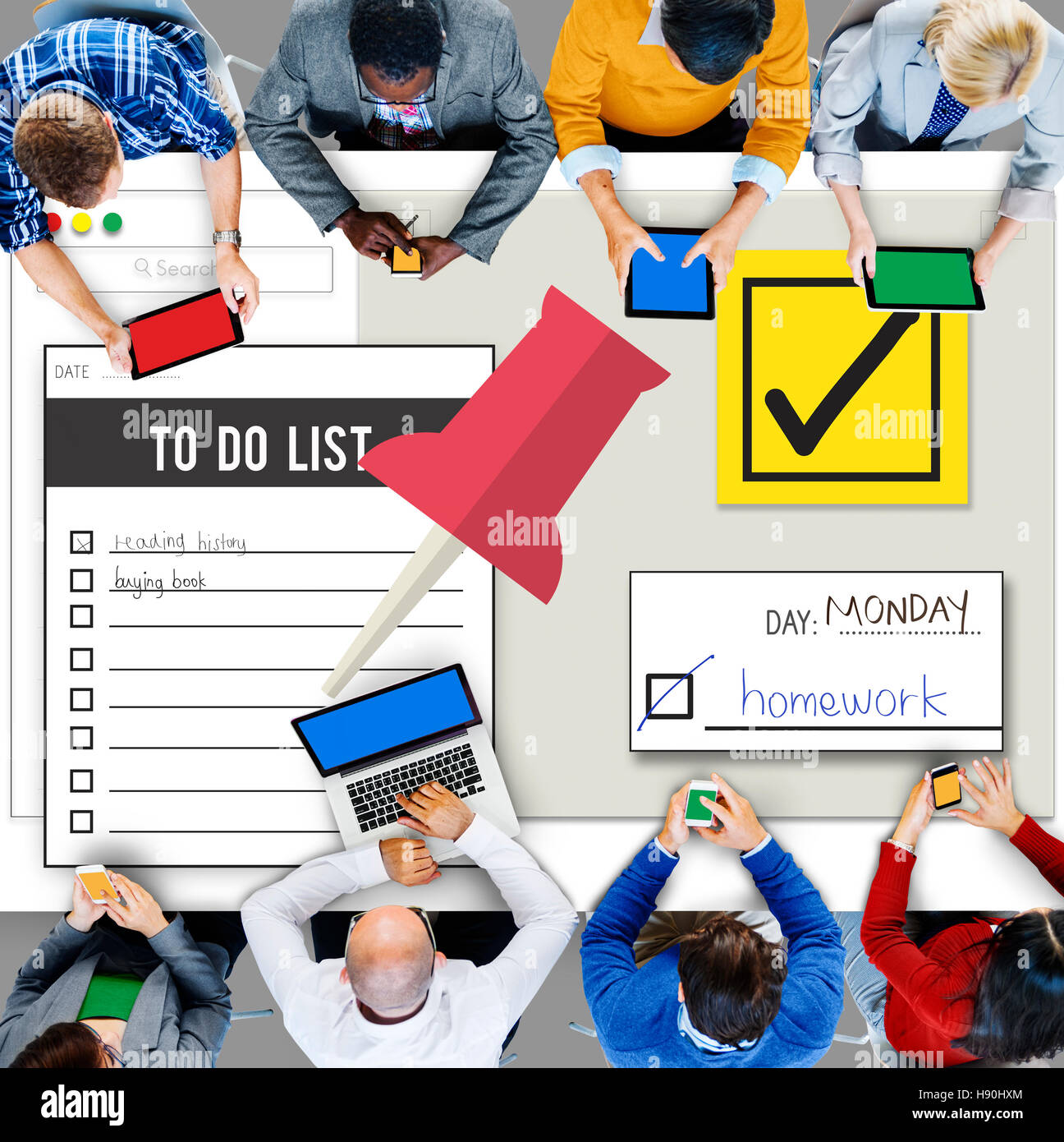 Checklist concept business time hi-res stock photography and images - Alamy