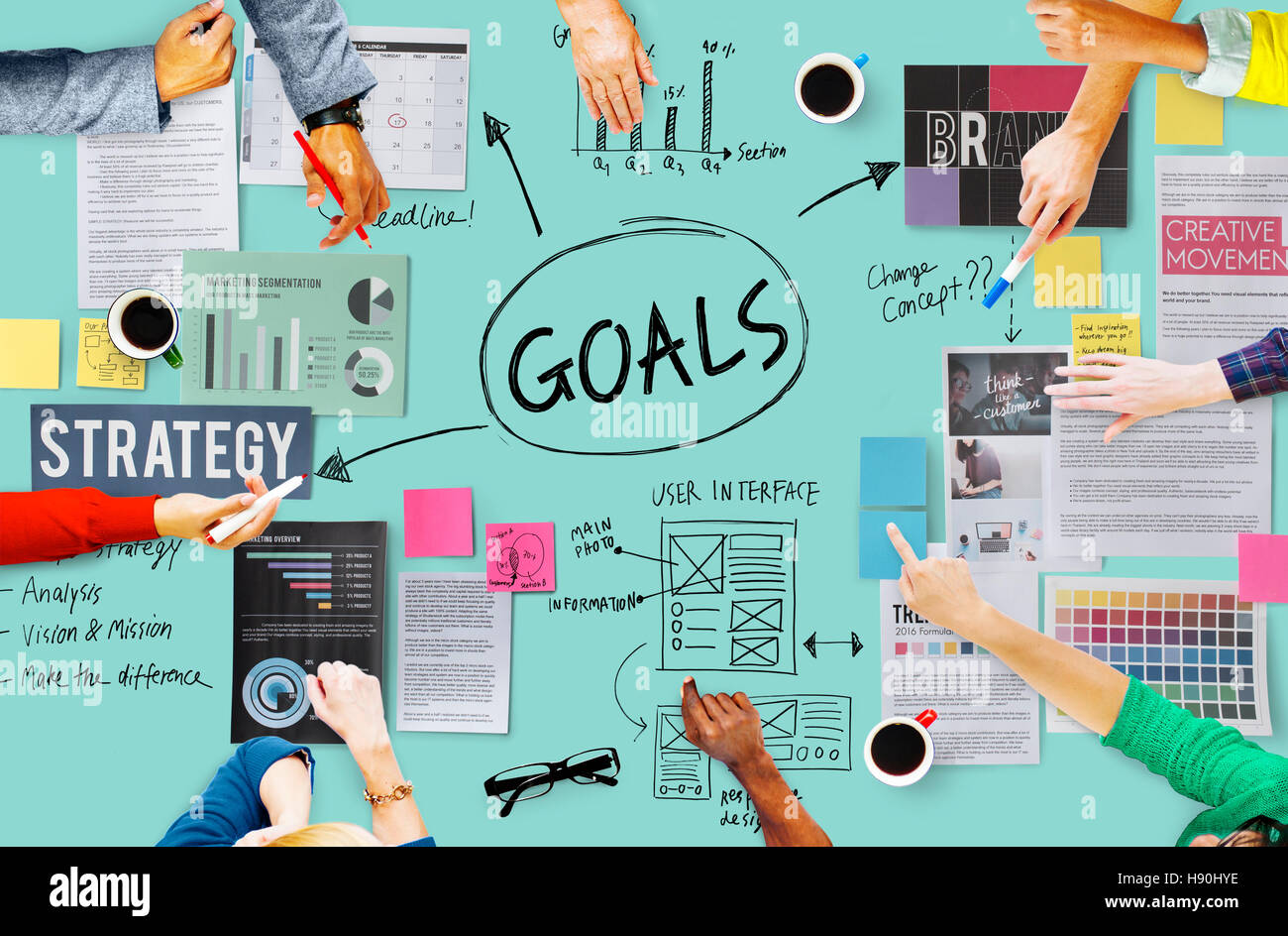 Goals Aim Inspiration Mission Target Vision Concept Stock Photo - Alamy