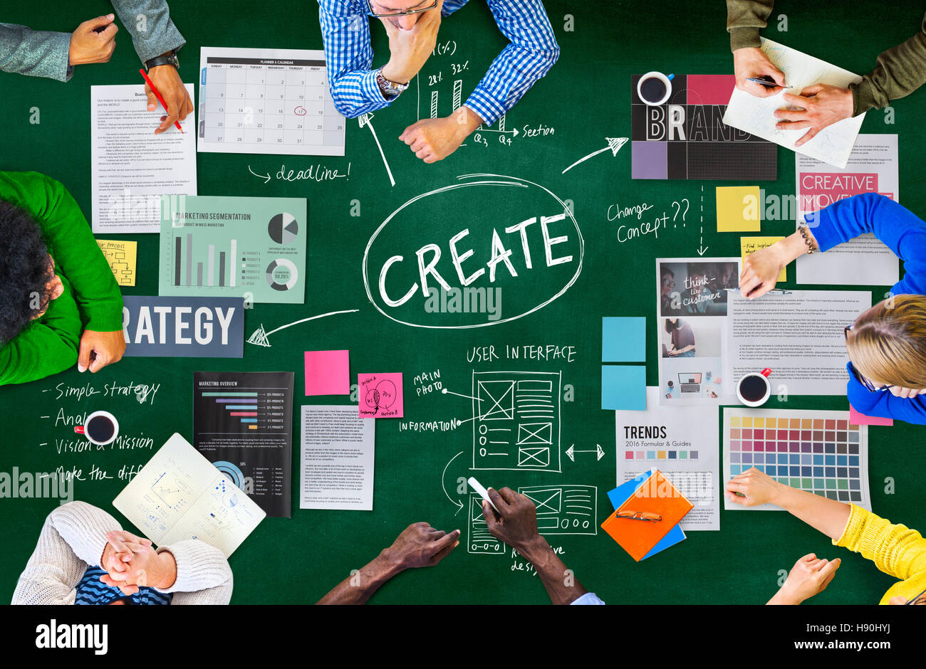 Create Design Strategy Vision Concept Stock Photo - Alamy