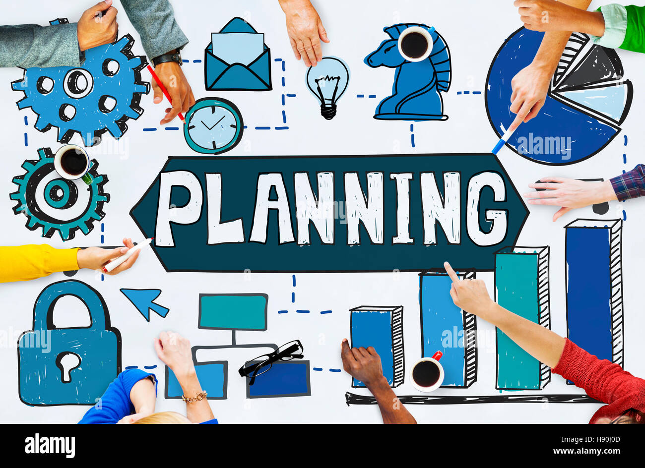 Planning Vision Objectives Guide Desing Process Concept Stock Photo - Alamy