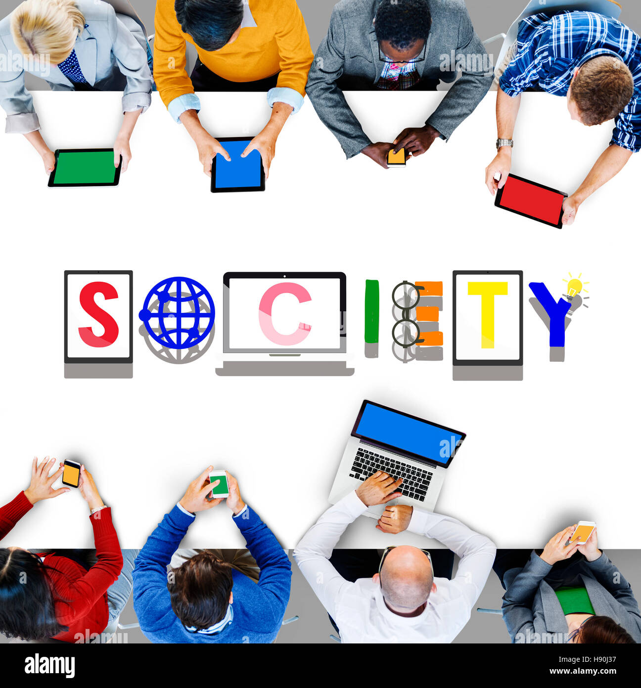 Society Connection Global Community Unity Citizen Concept Stock Photo ...