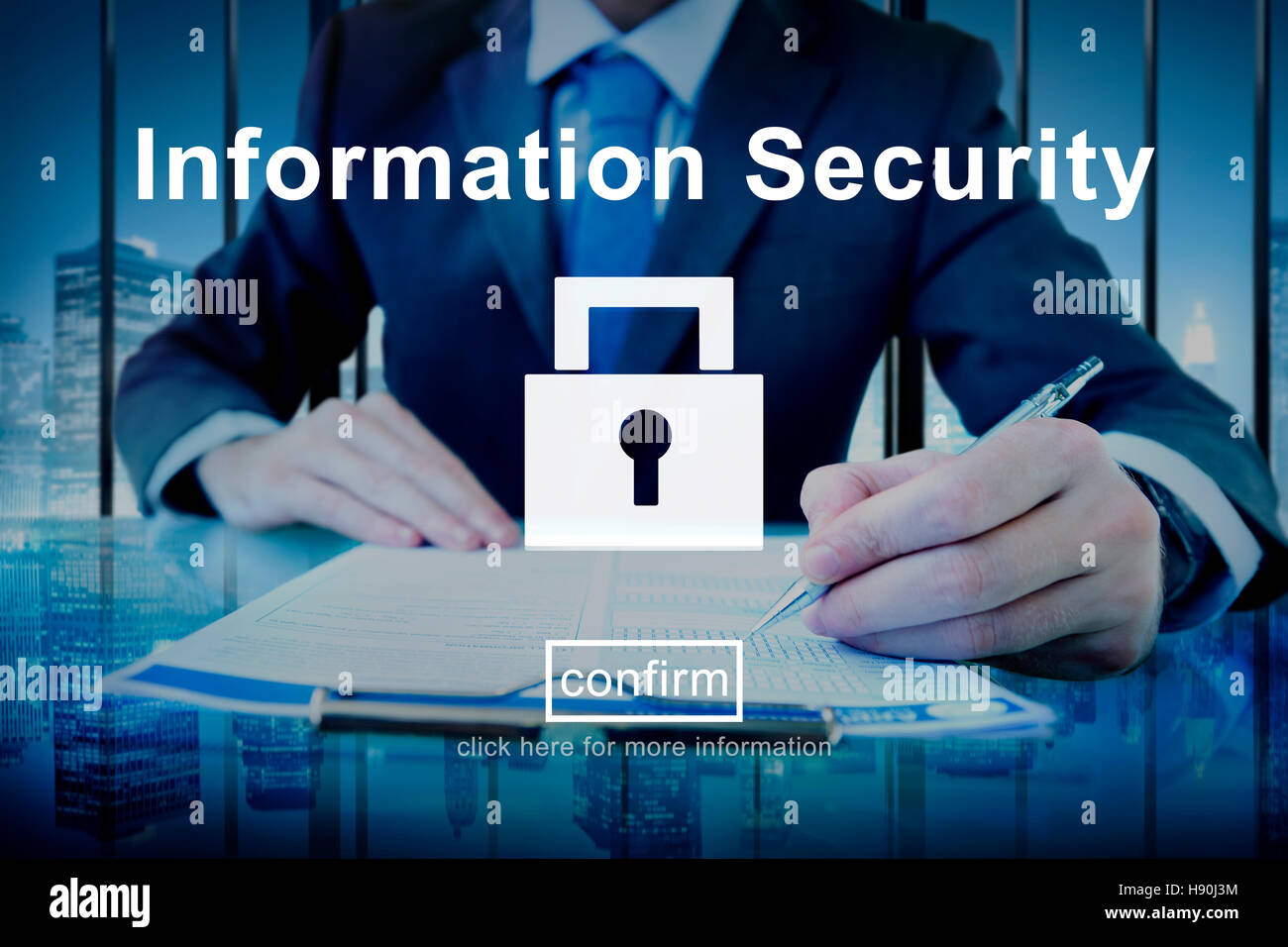 Information Security Protection Privacy Interface Concept Stock Photo ...