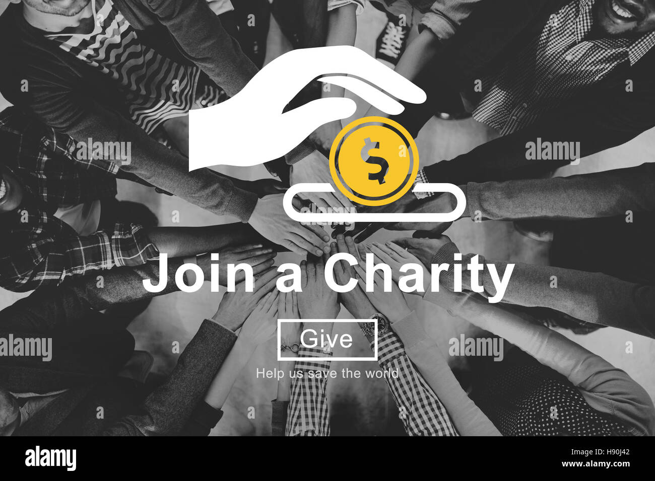 Join Charity Give Money Concept Stock Photo - Alamy