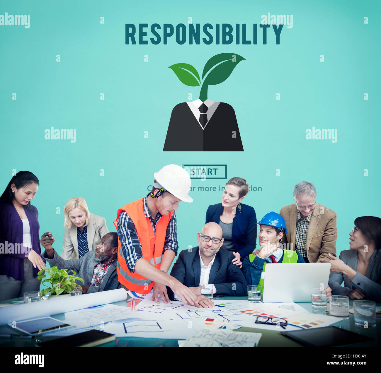 Responsibility Roles Duty Task Obligation Responsible Concept Stock ...