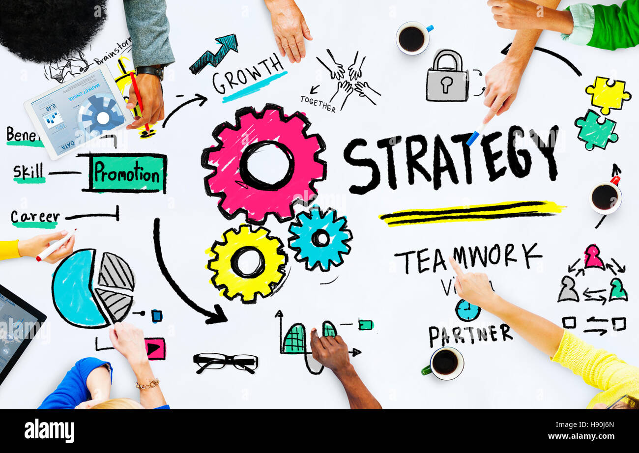 Strategy Solution Tactics Teamwork Growth Vision Concept Stock Photo ...