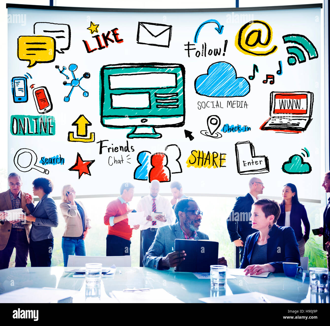 Social Media Social Networking Technology Connection Concept Stock ...