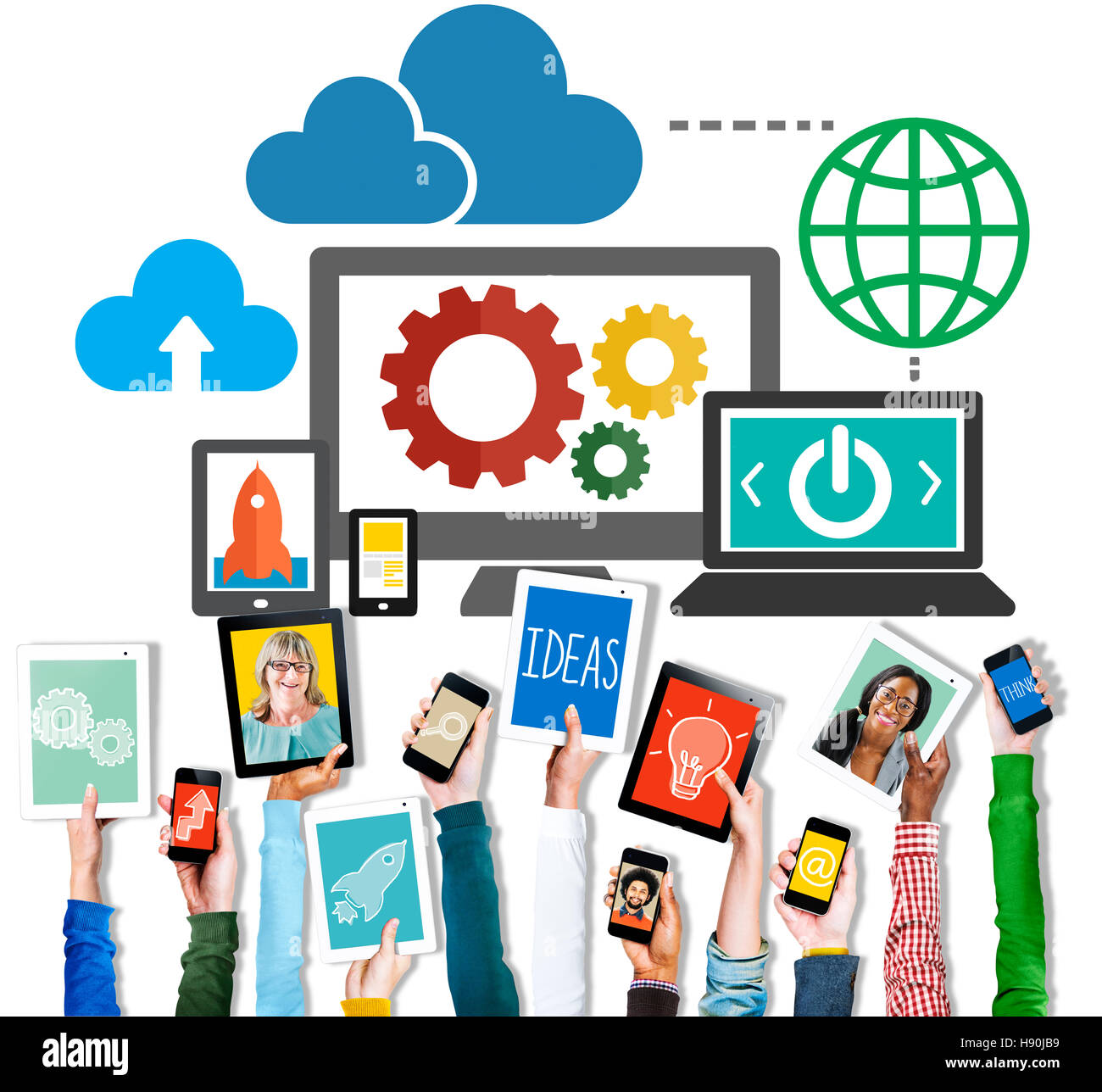 Cloud Computing Network Online Internet Storage Concept Stock Photo - Alamy