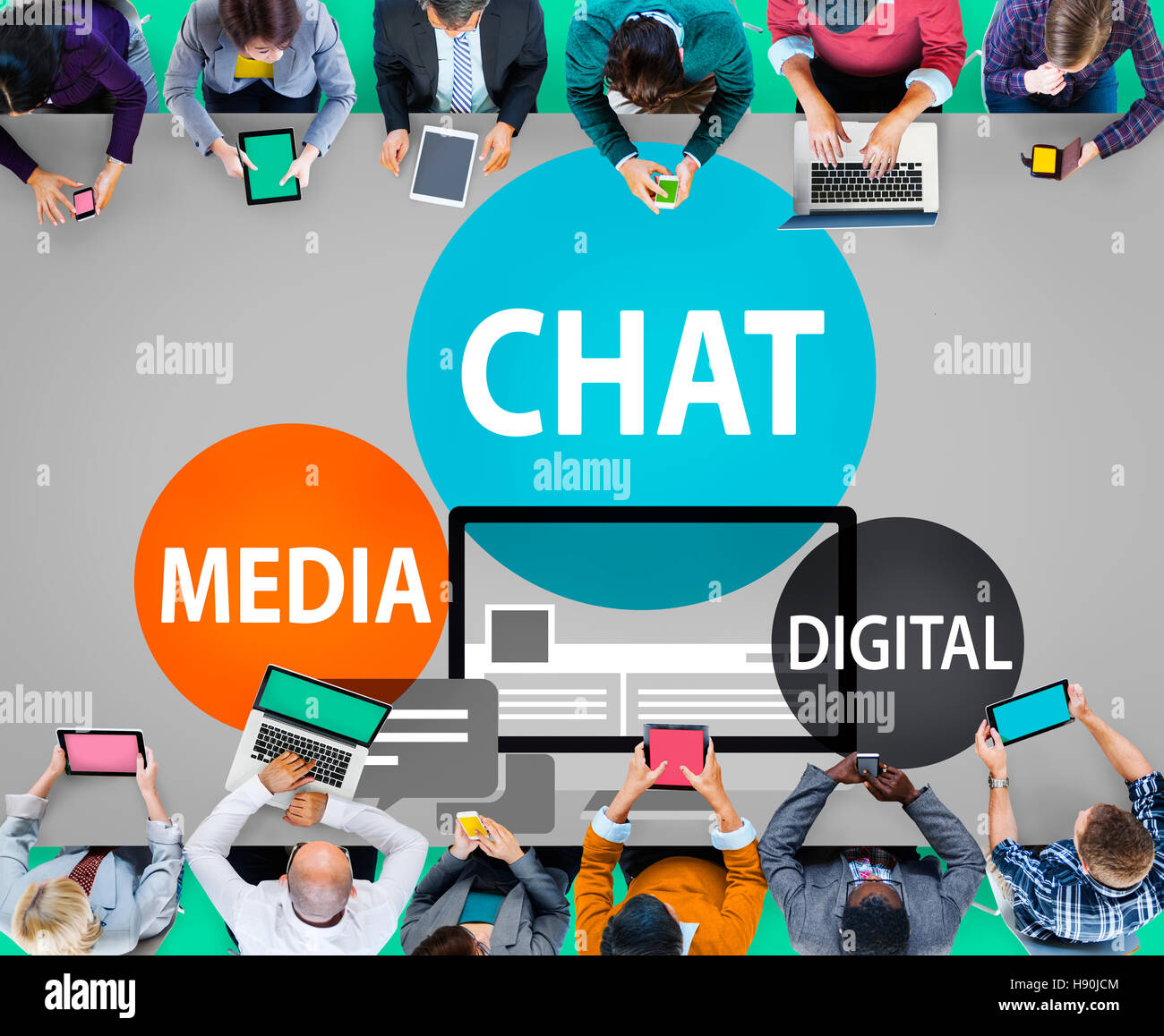 Chat Media Digital Chatting Communication Connect Concept Stock Photo ...