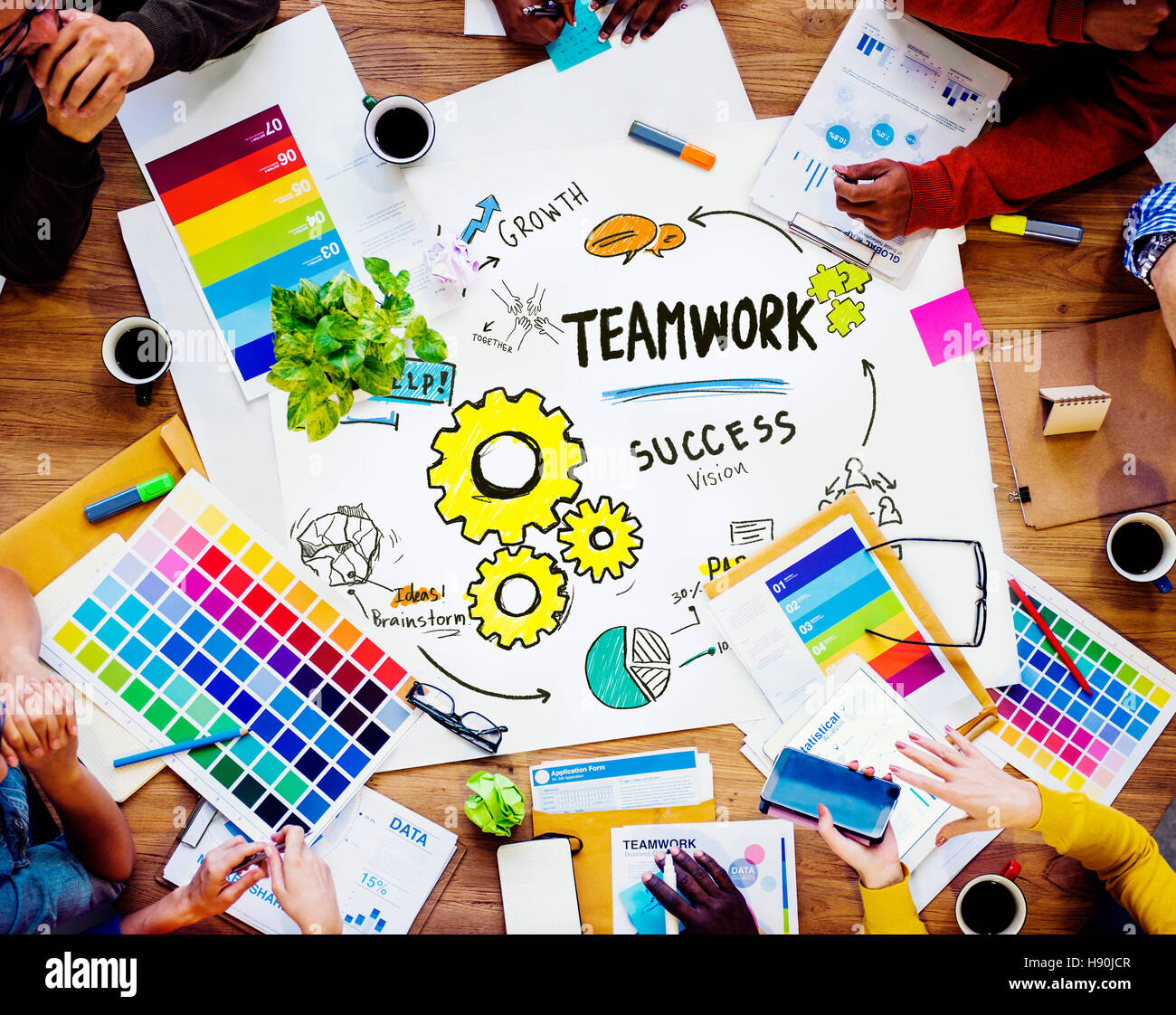 Teamwork Team Together Collaboration Working Design Office Concept ... Teamwork Team Together Collaboration Working Design Office Concept ...