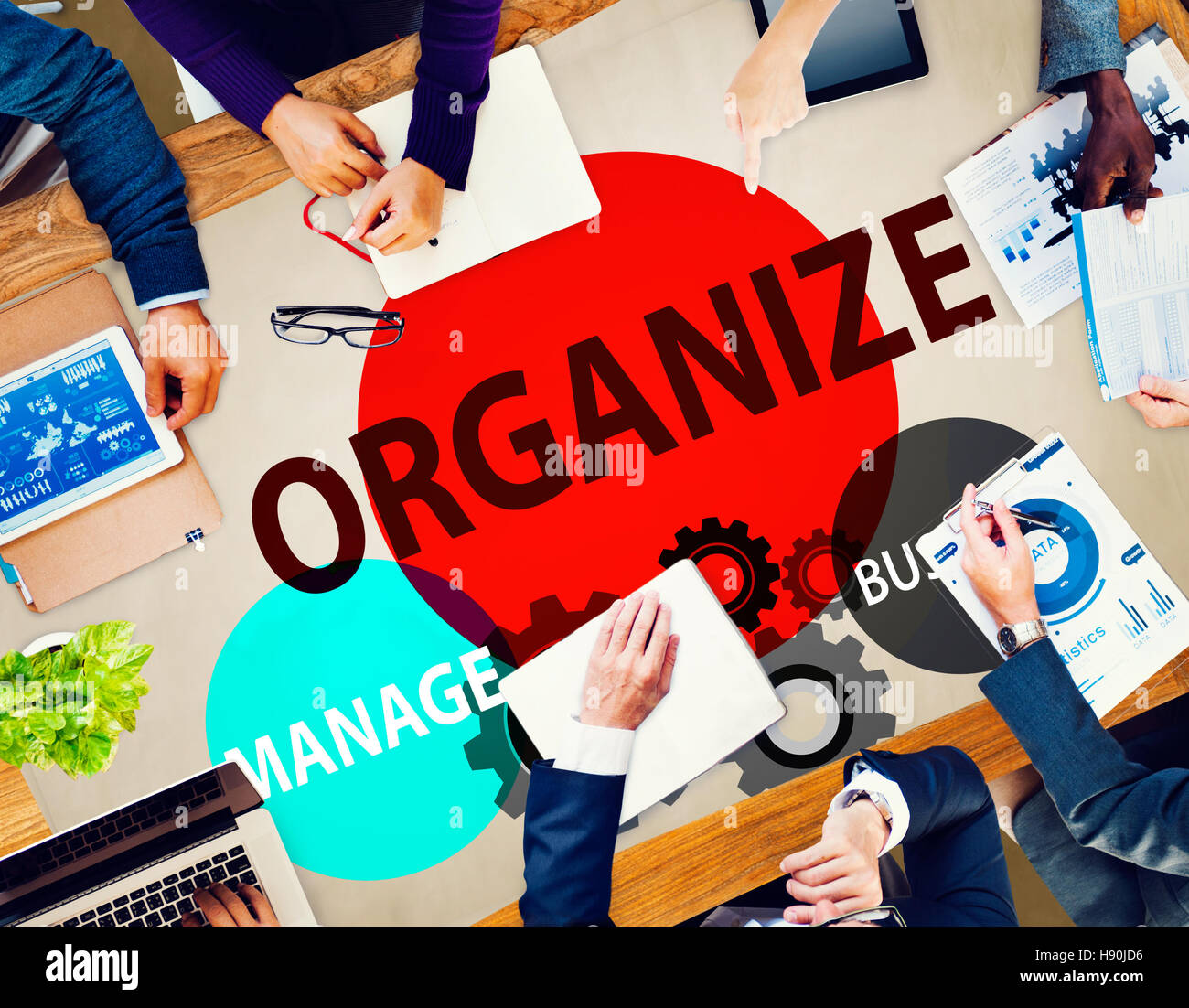 Organize Manage Business Collaboration Community Concept Stock Photo ...